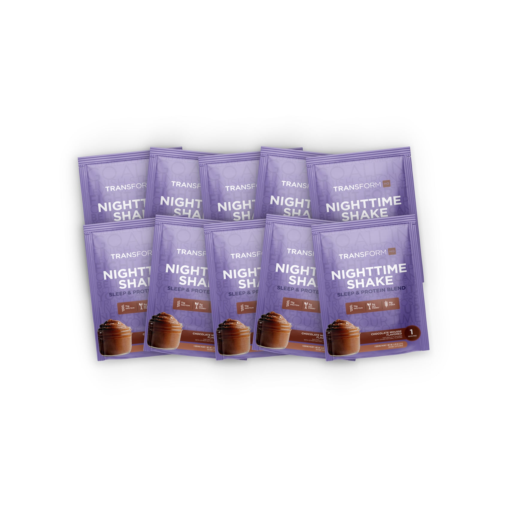 10 Chocolate Mousse Nighttime Shake Packs - TransformHQ
