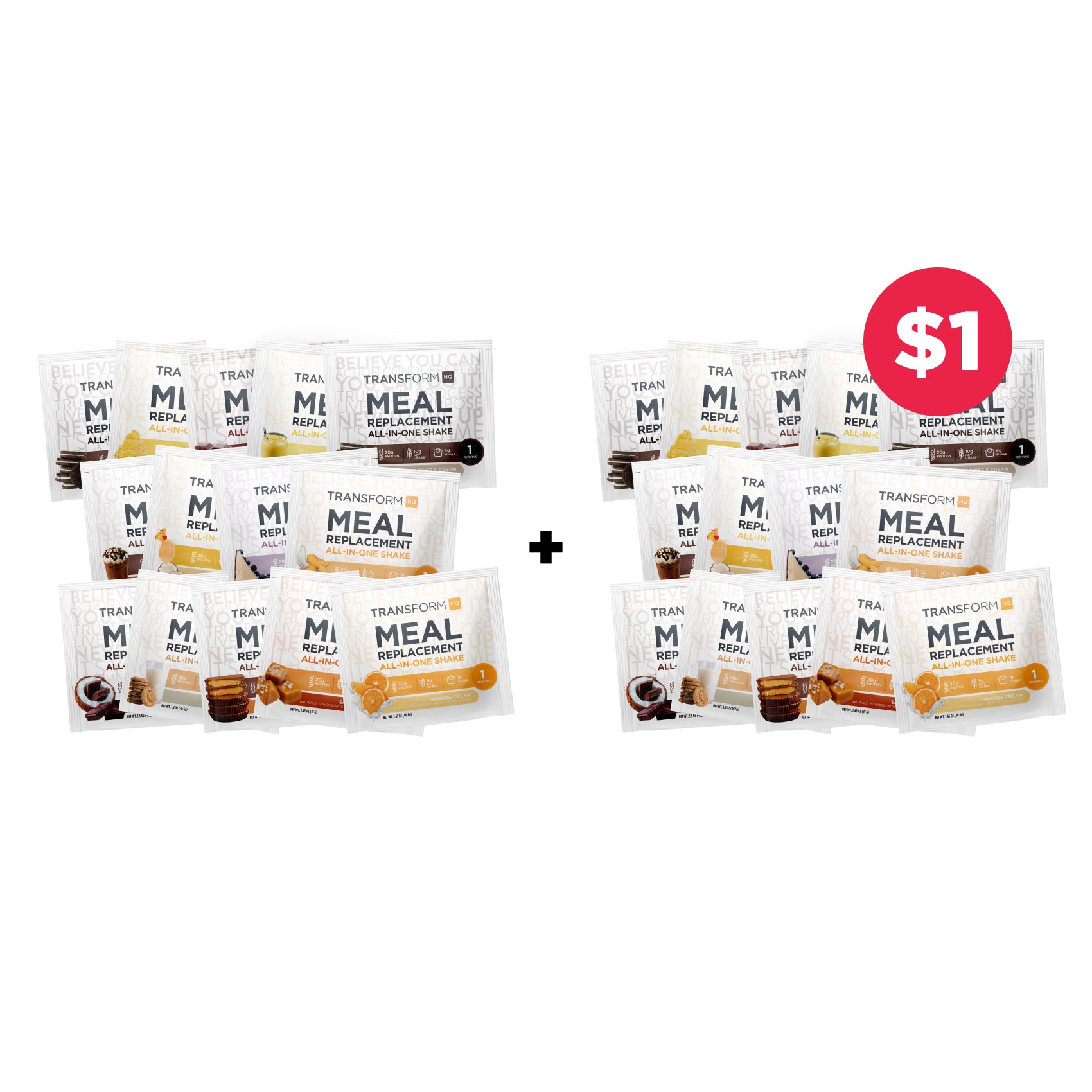 Buy 14 Single-Serving Shake Packs, Get 14 for $1 - TransformHQ