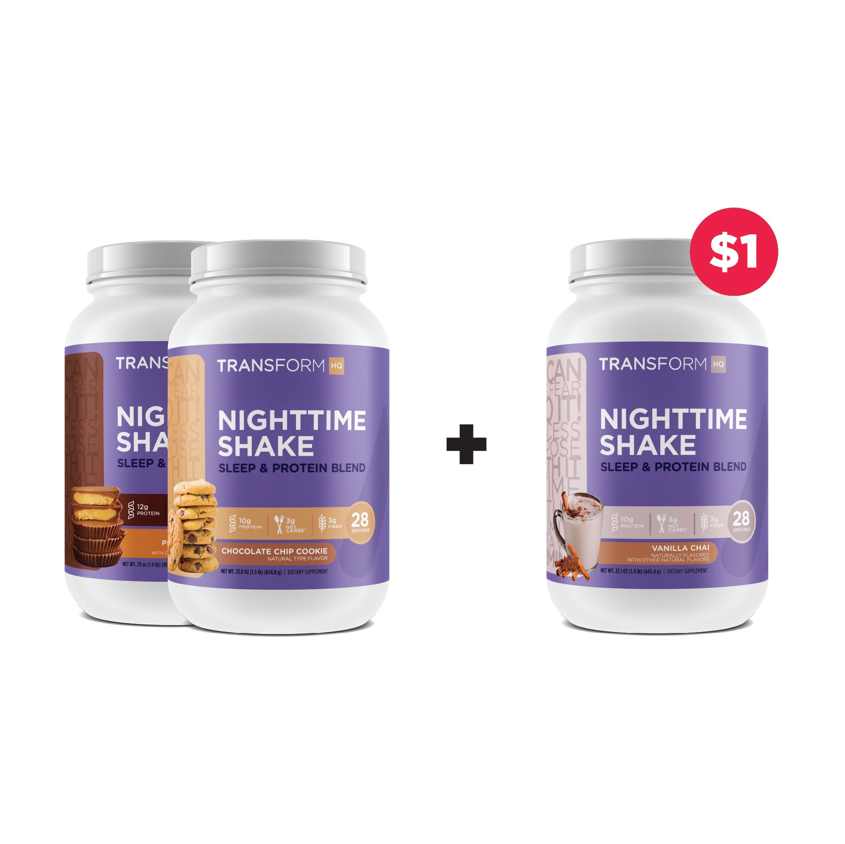 Buy 2 Nighttime Shakes, Get 1 for $1 - TransformHQ