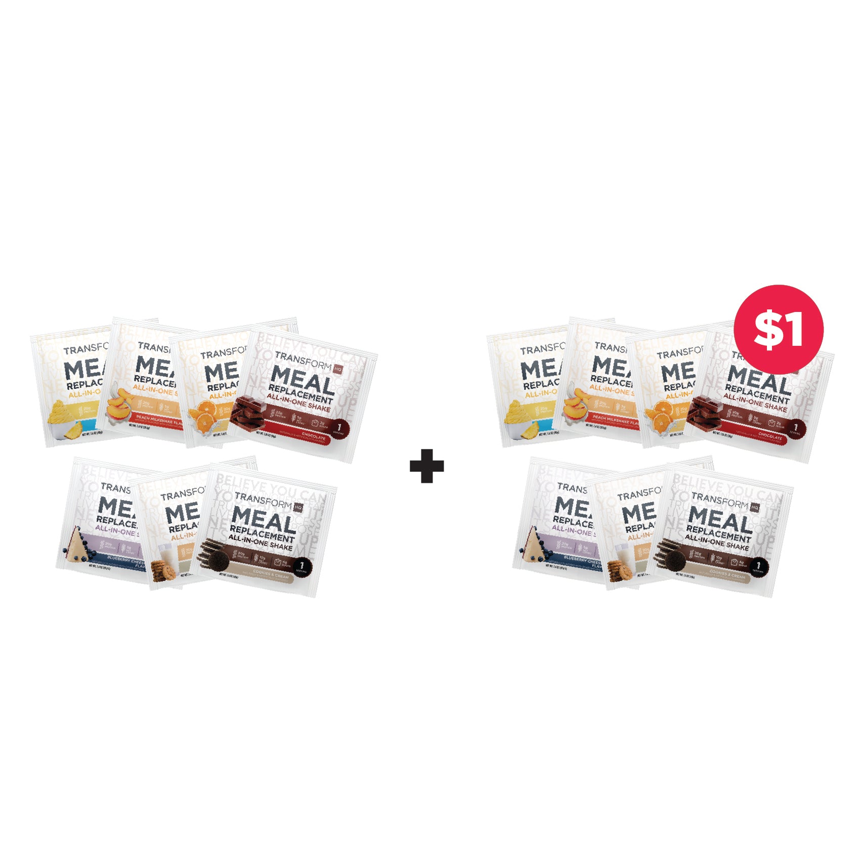 Buy 7 Single-Serve Shake Packs, Get 7 for $1 - TransformHQ