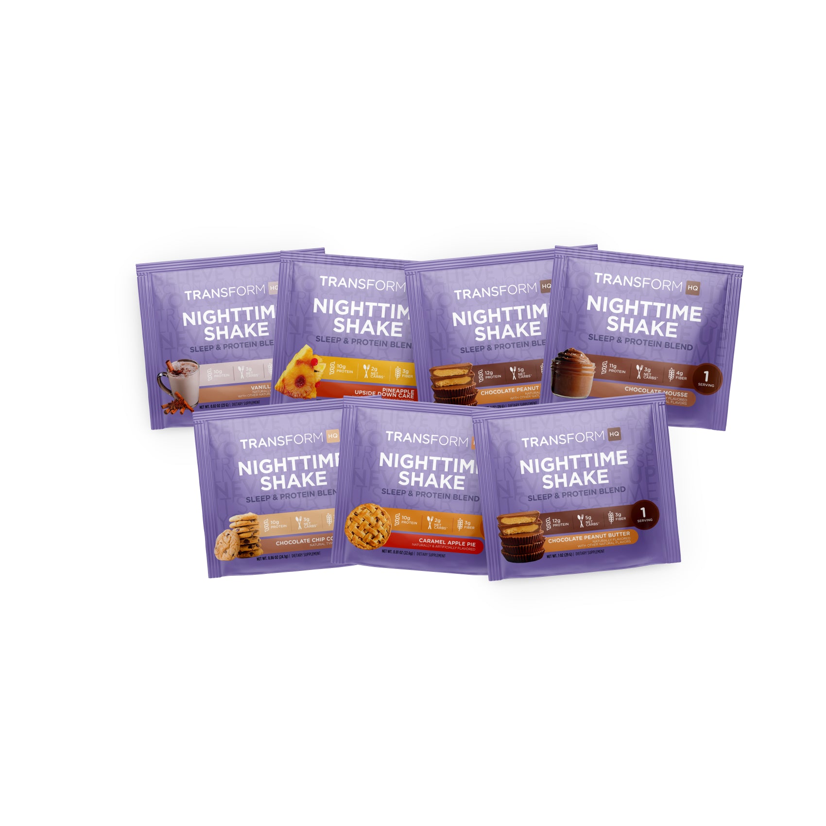 7 Nighttime Shake Packs - TransformHQ
