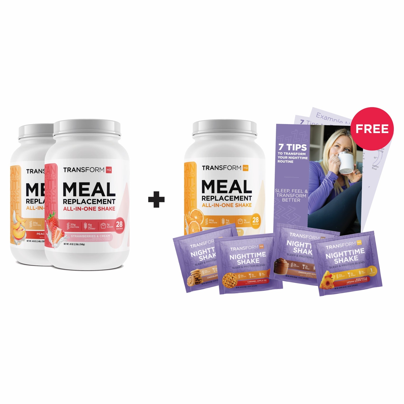 Buy 2 Shakes, Get 1 Shake + 4 Nighttime Shake Packs Free - TransformHQ