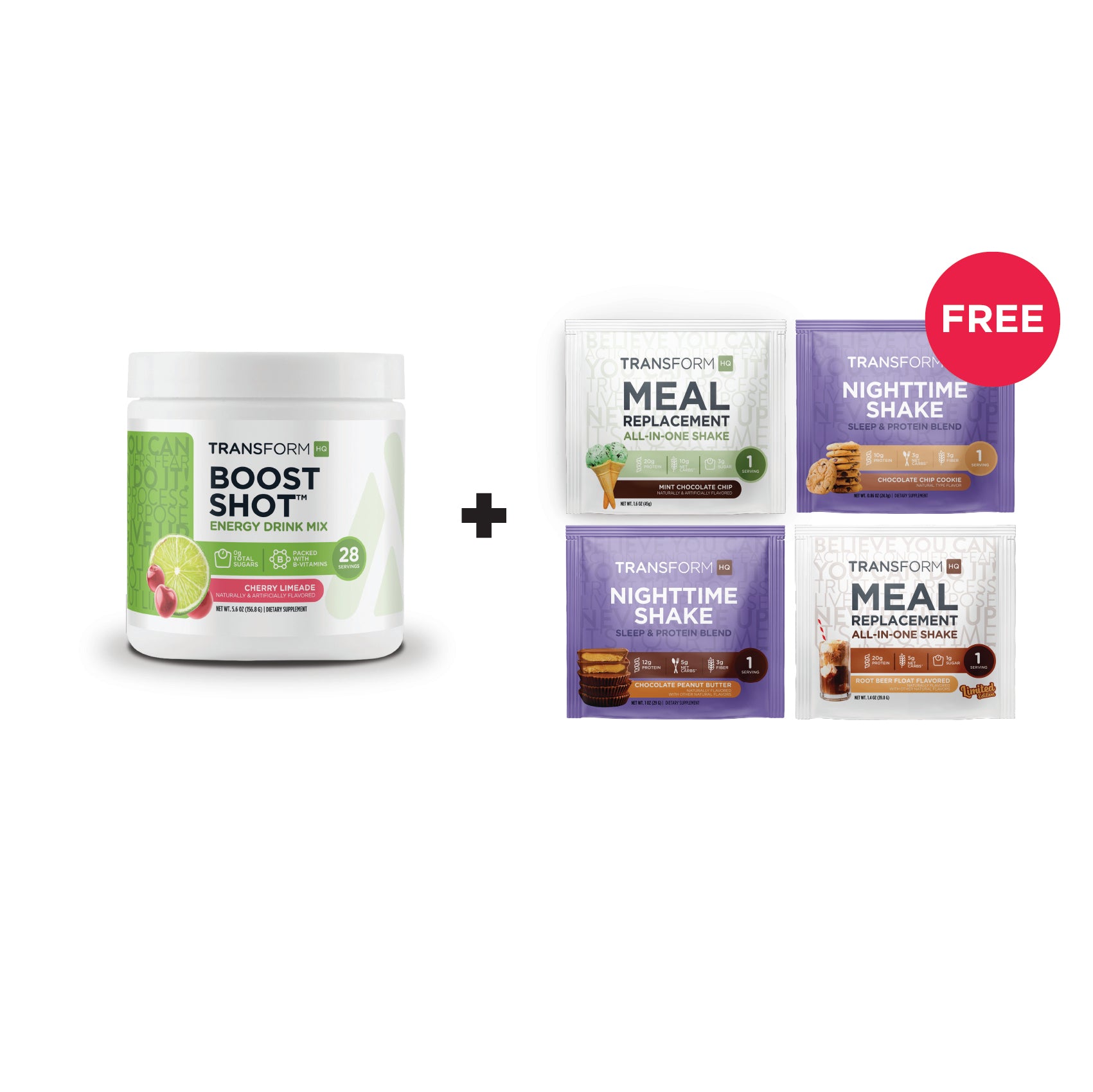 20% Off Boost Shot + 4 Single-Serving Shake Packs Free - TransformHQ