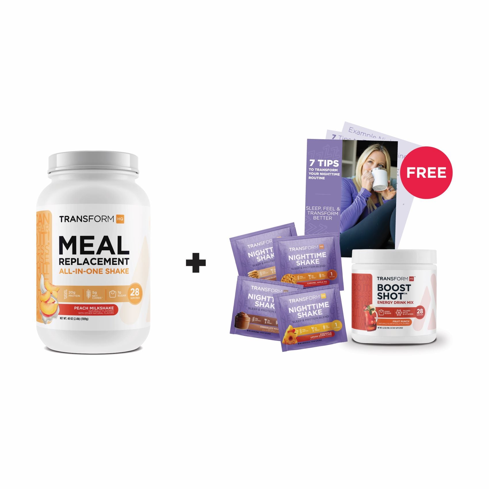 Buy Shake, Get Boost Shot + 4 Nighttime Shake Packs Free - TransformHQ