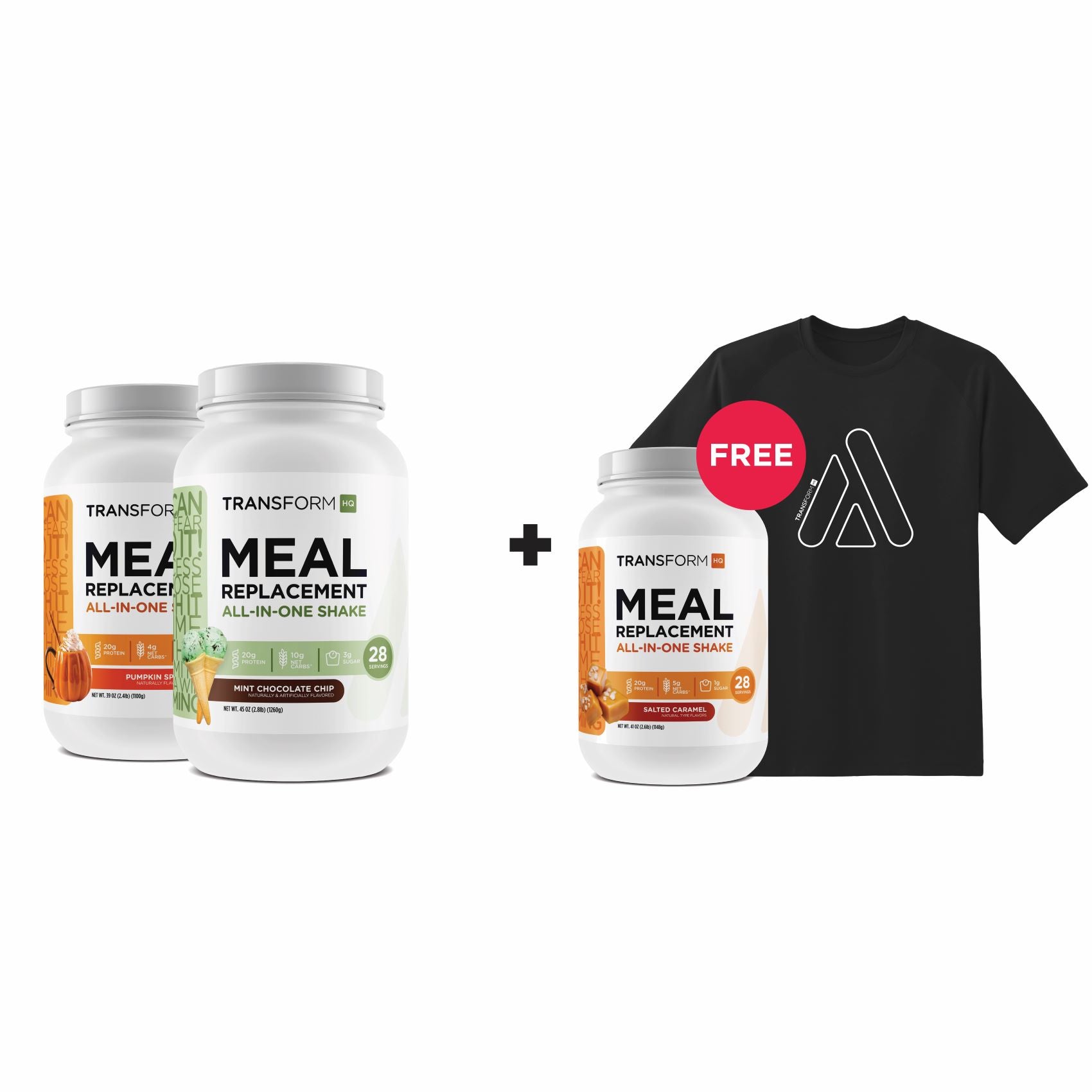 Buy 2 Shakes, Get 1 Shake + T-Shirt Free - TransformHQ