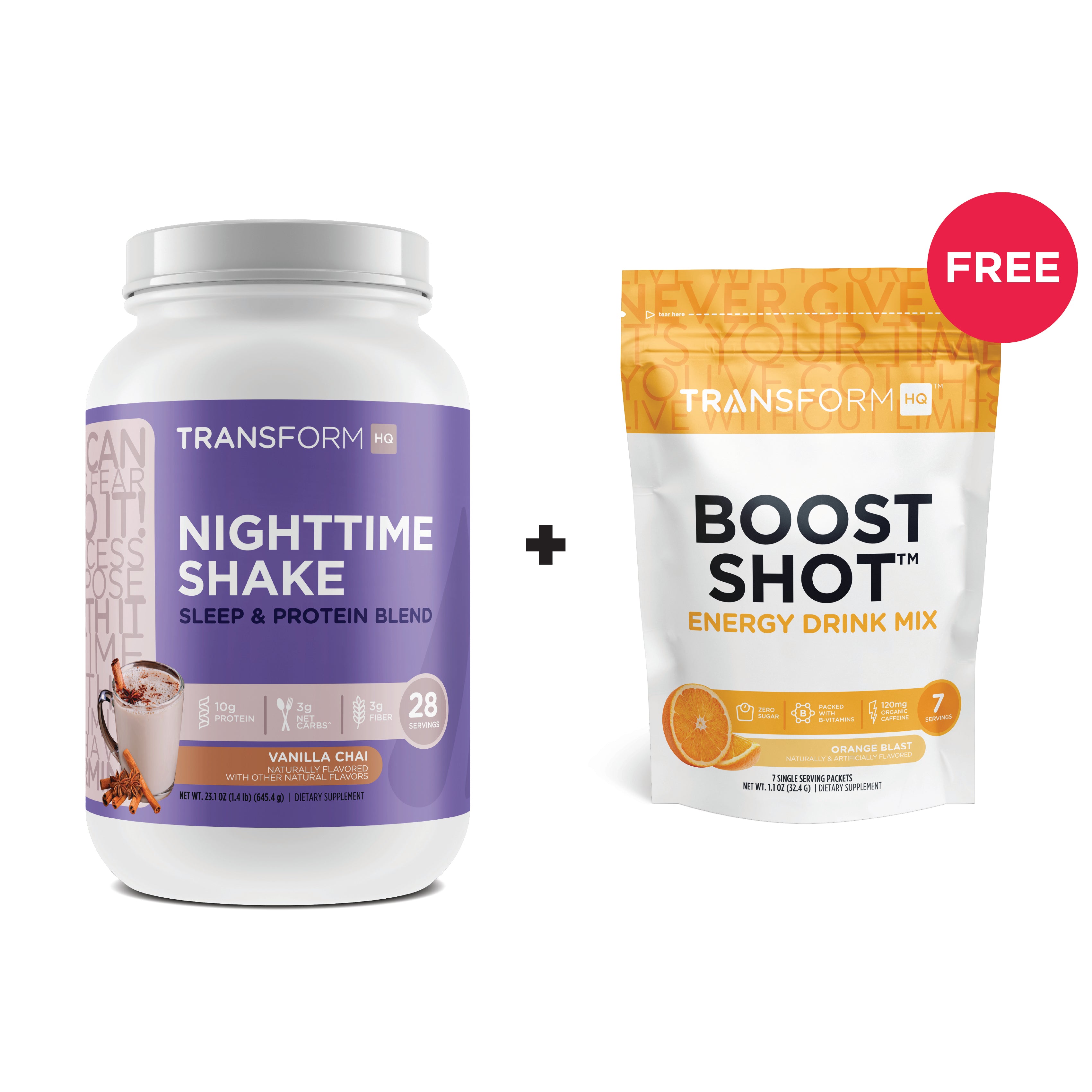 30% Off Nighttime Shake + Free 7-Serving Boost Shot - TransformHQ