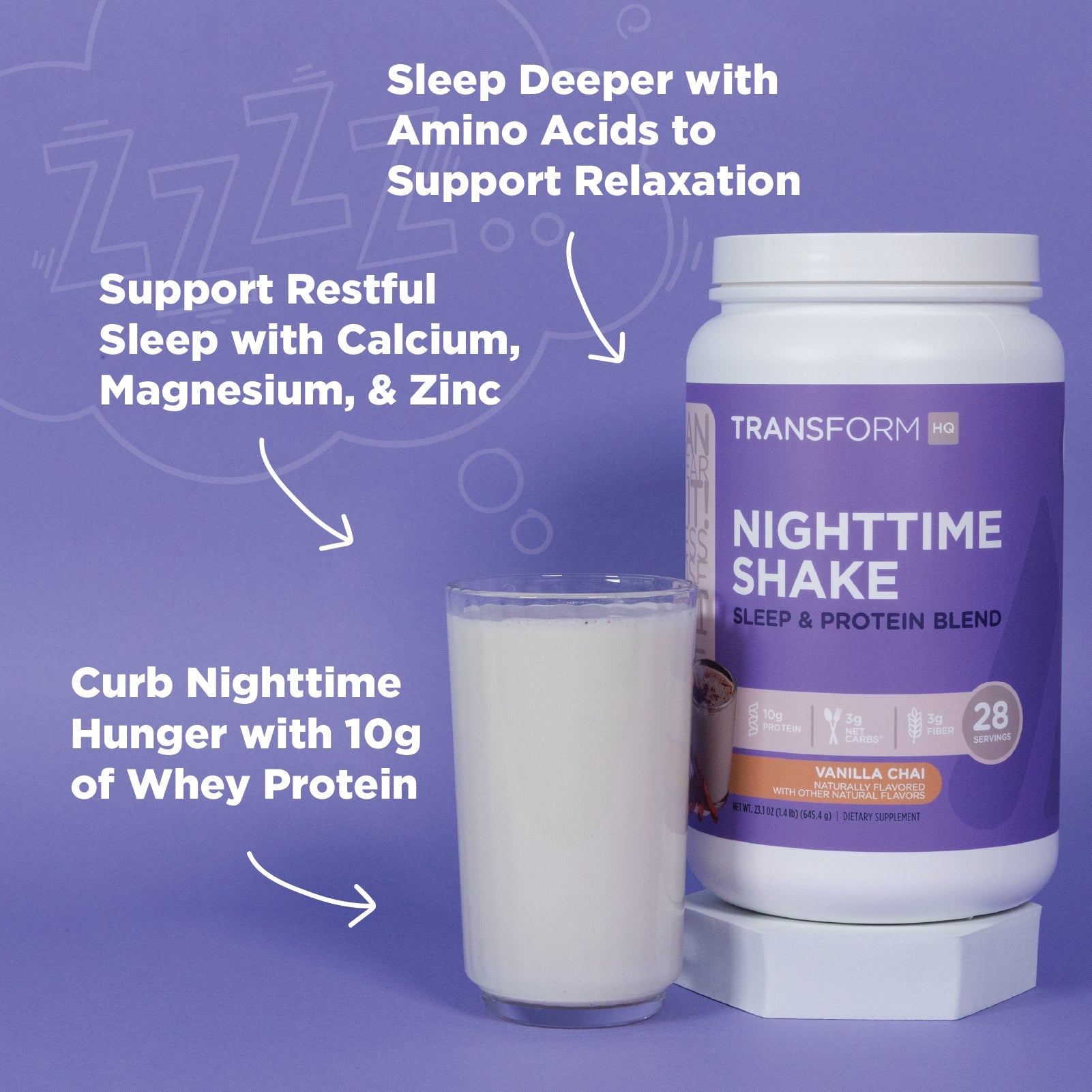 7 Nighttime Shake Packs - TransformHQ