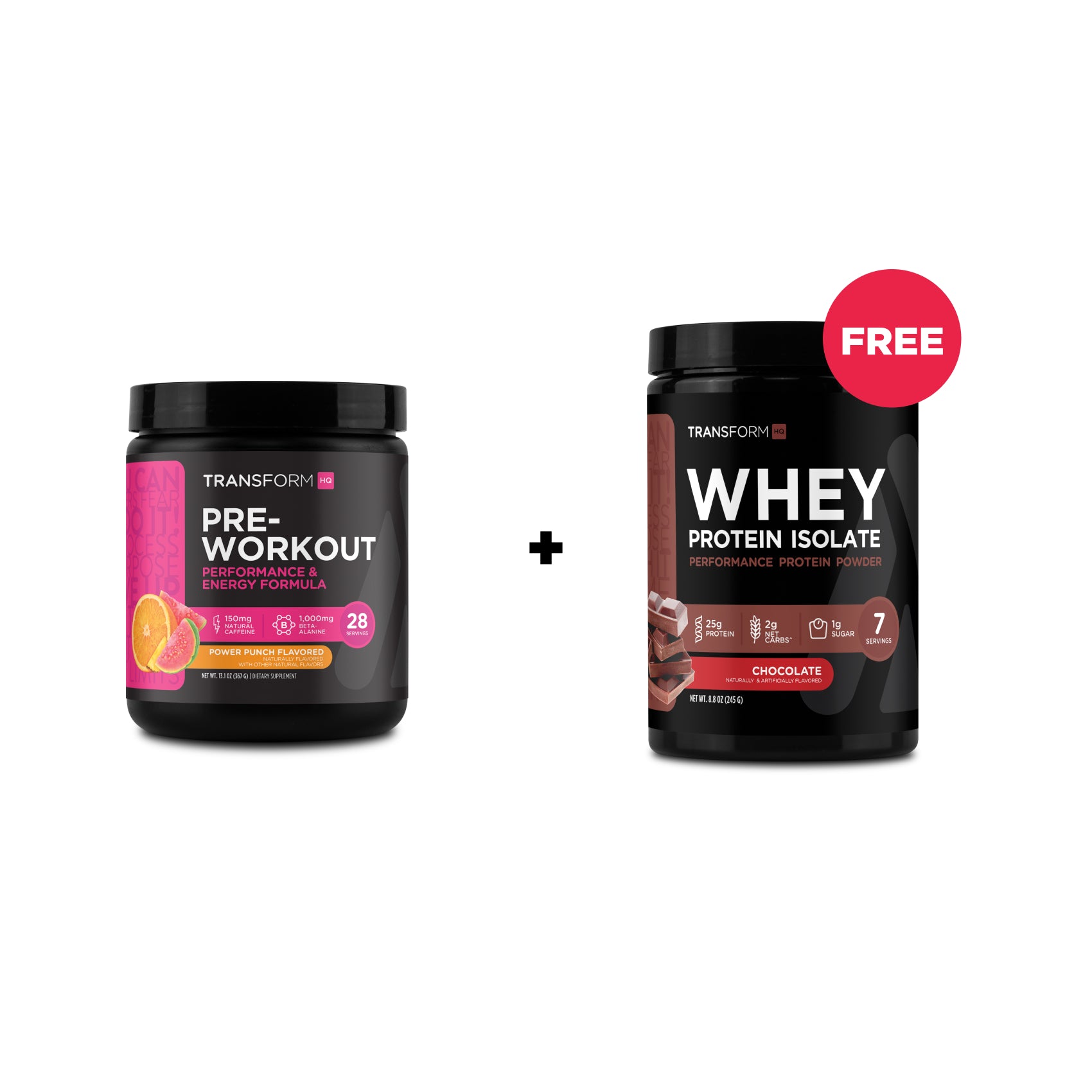 Buy Pre-Workout, Get 7-Serving Whey Protein Isolate Free - TransformHQ