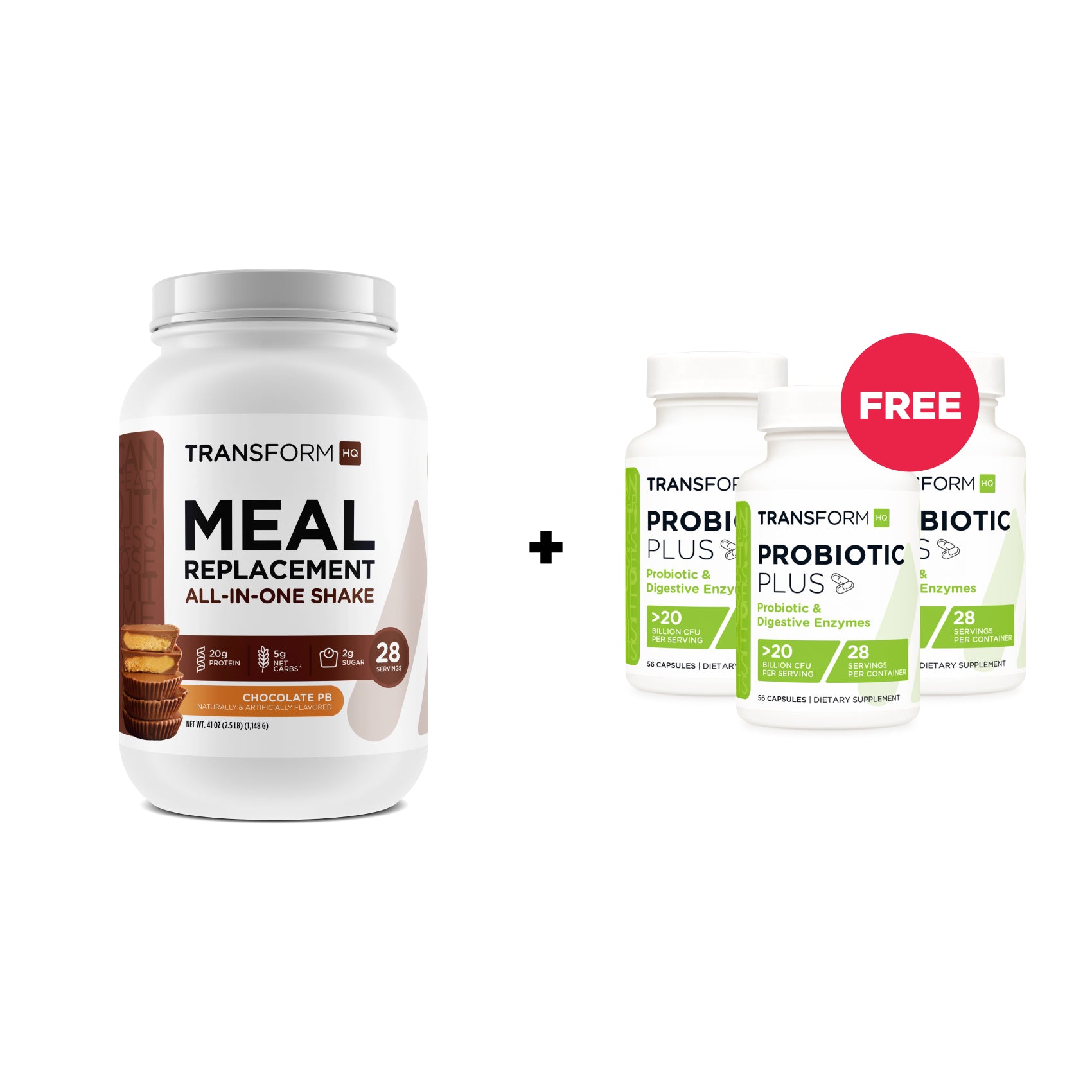 Buy Shake, Get 3 Probiotic Plus Free - TransformHQ