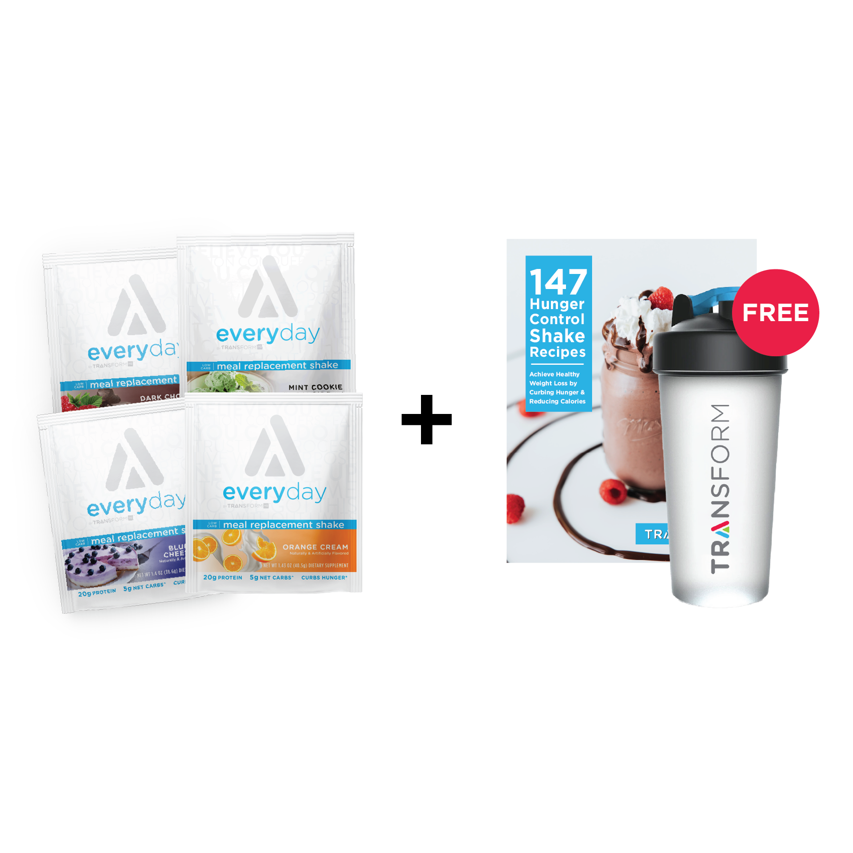 4 Single-Serving Shake Packs + Free Shaker - TransformHQ
