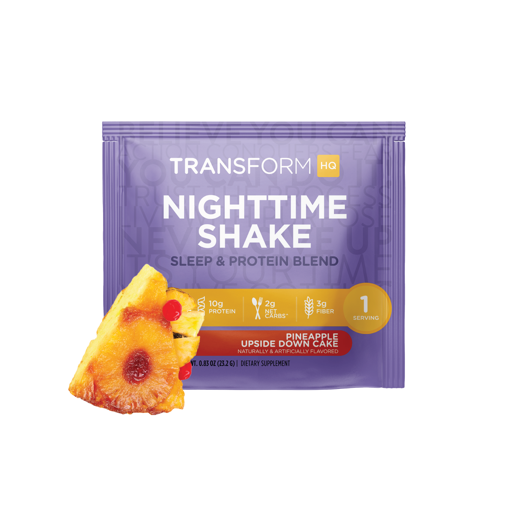 Nighttime Shake Sample Single Serve Pack - Pineapple Upside Down Cake ...